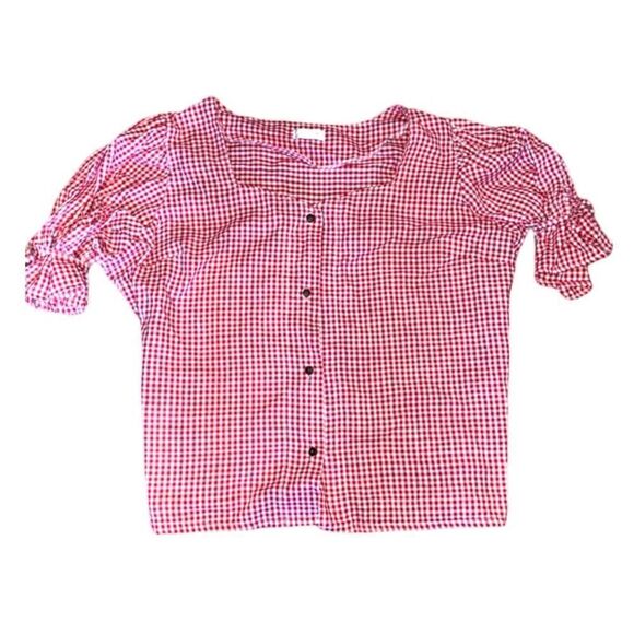 virgin | Tops | Vintage Red White Ginghamtop Cowboy Cowgirl Country ...
